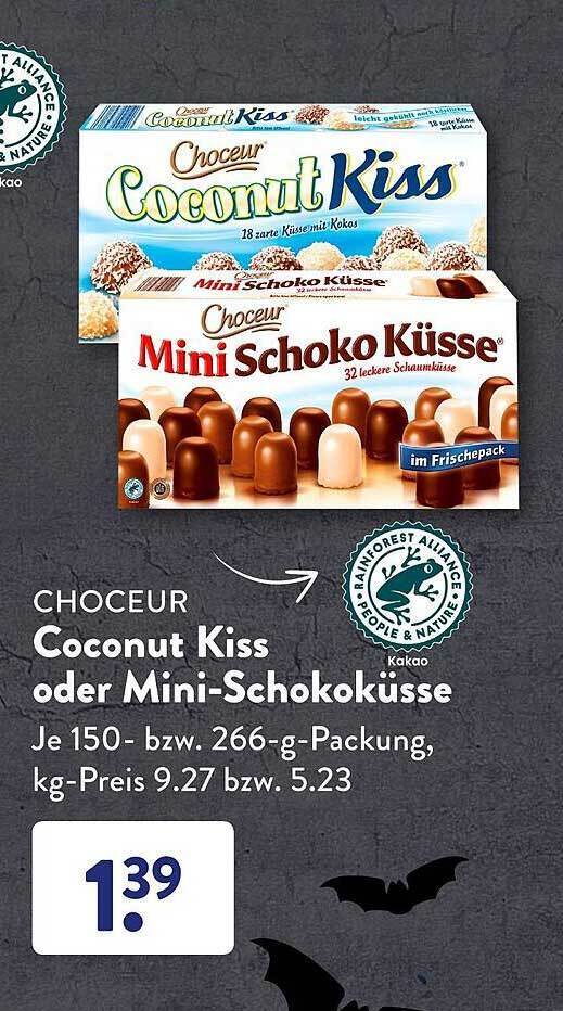 Choceur coconut kiss oder mini-schokoküsse Angebot bei Aldi Süd
