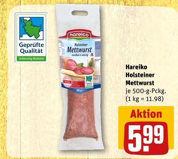 Hareiko holsteiner mettwurst Angebot bei REWE