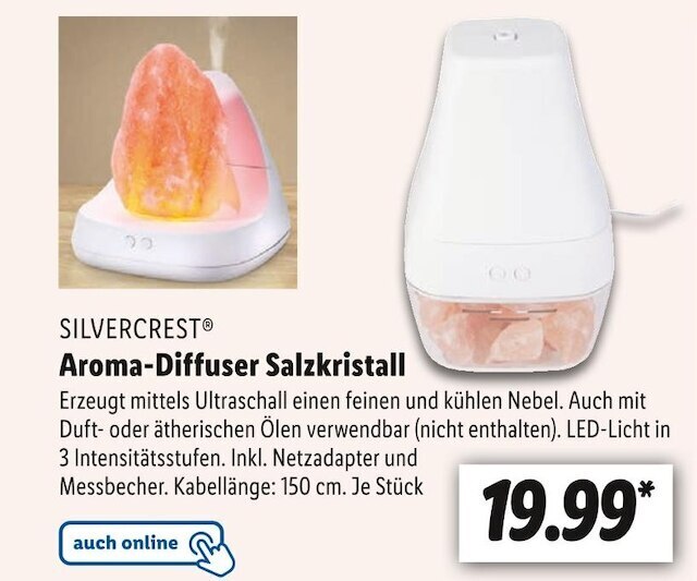 Silvercrest aroma-diffuser salzkristall Angebot bei Lidl