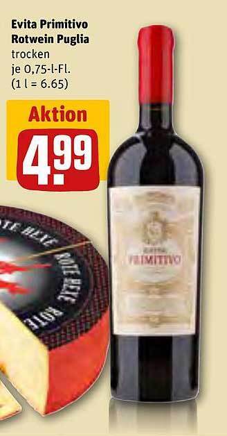 Evita primitivo rotwein puglia Angebot bei REWE Kaufpark