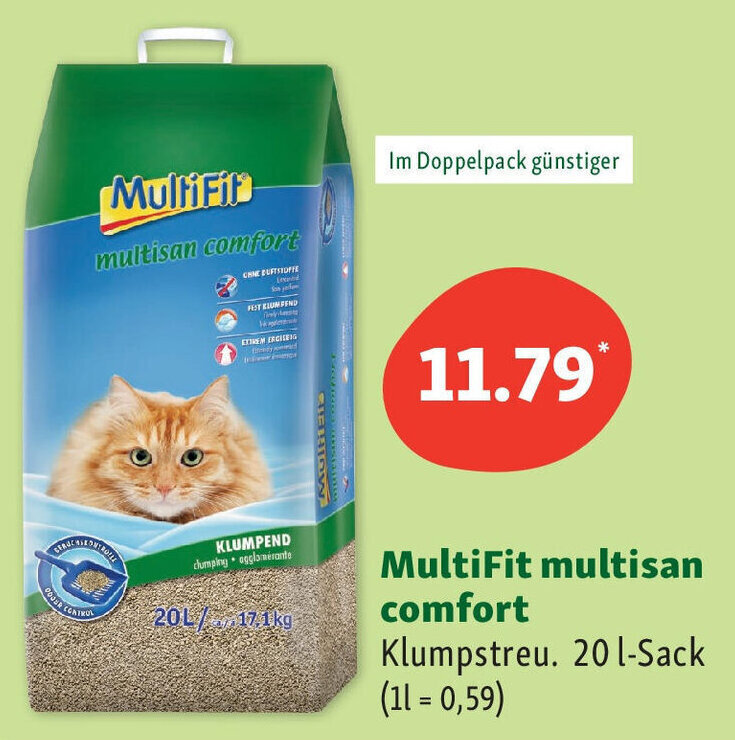 MultiFit Multisan Comfort Klumpstreu 20 L Sack Angebot bei Fressnapf
