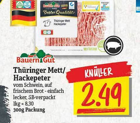 Bauerngut thüringer mett-hackepeter Angebot bei NP Discount