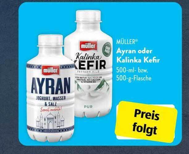 Müller ayran oder kalinka kefir Angebot bei Aldi Süd