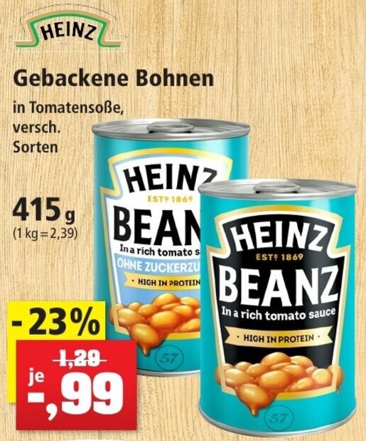 Heinz Gebackene Bohnen 415 g Angebot bei Thomas Philipps