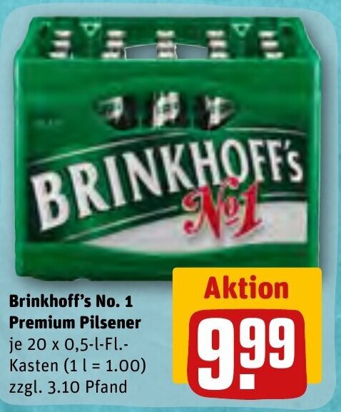 Brinkhoff's No. 1 Premium Pilsener 20x0,5 L-Fl. Angebot bei REWE