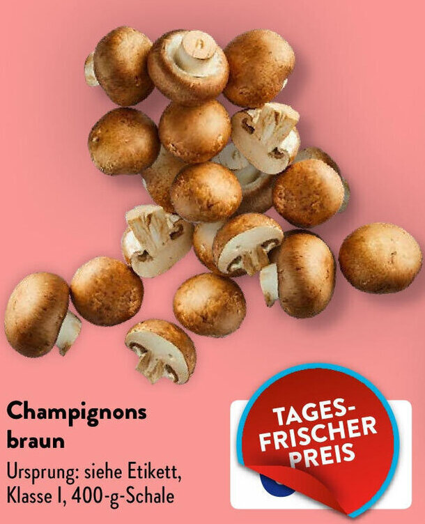 Champignons braun 400 g Schale Angebot bei Aldi Süd