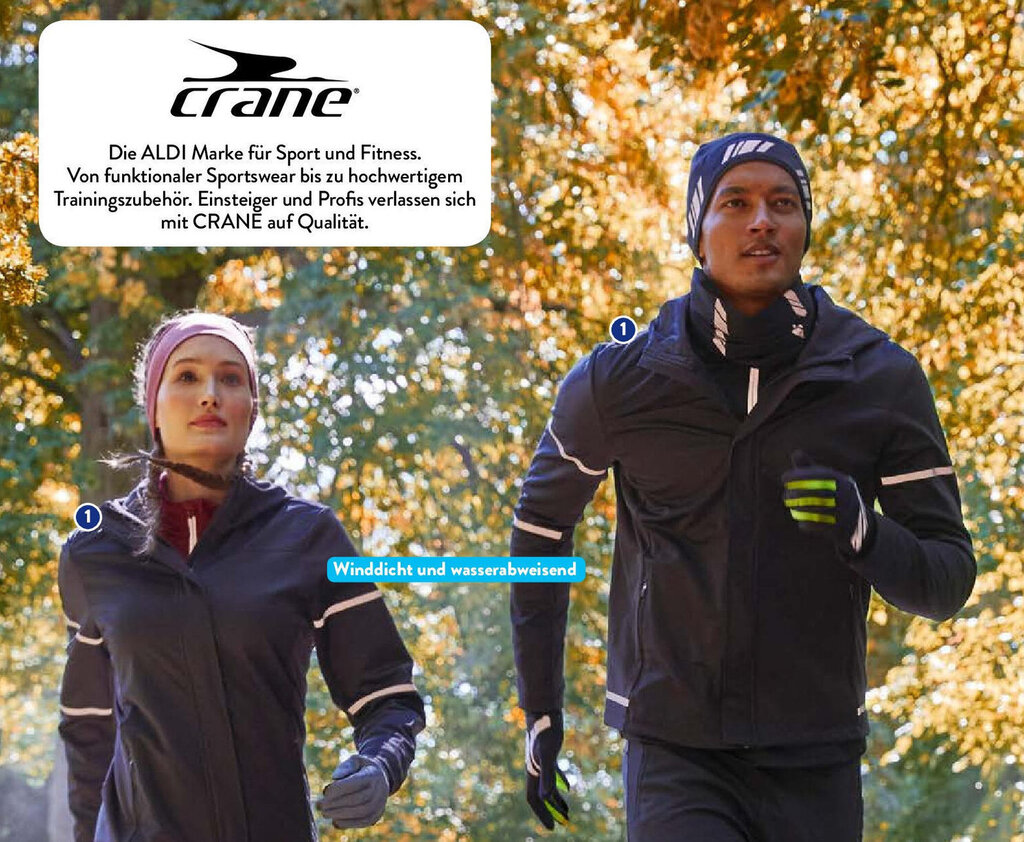 Crane Softshell Laufjacke Angebot bei Aldi Süd