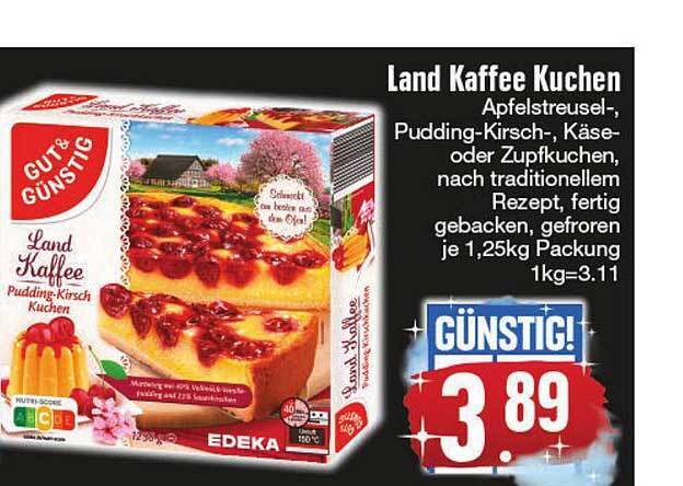 Land kaffee kuchen gut & günstig Angebot bei Edeka