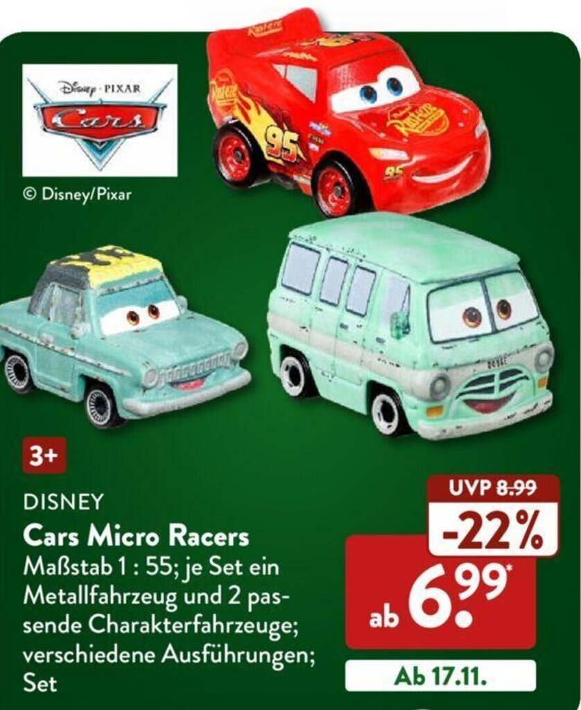 Disney Cars Micro Racers Angebot bei Aldi Nord