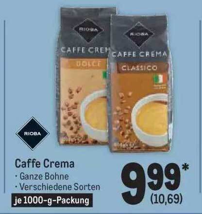 Rioba caffe crema Angebot bei METRO
