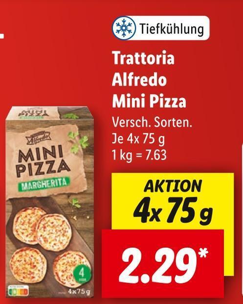 Trattoria alfredo mini pizza Angebot bei Lidl