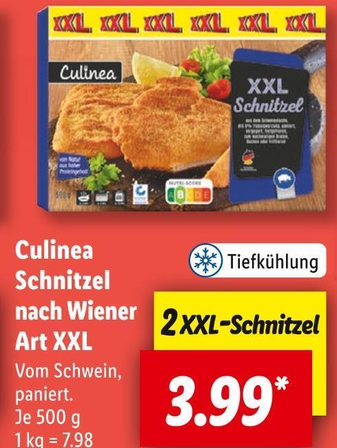 Culinea schnitzel nach wiener art xxl Angebot bei Lidl