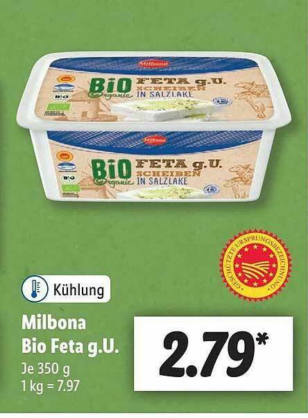 Milbona Bio Feta Gu Angebot bei Lidl