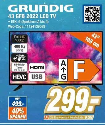 Grundig 43 gfb 2022 led tv Angebot bei Expert Klein
