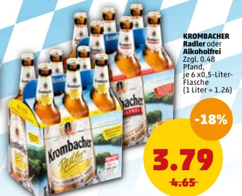 Stilvolle Krombacher Radler Angebot Bild