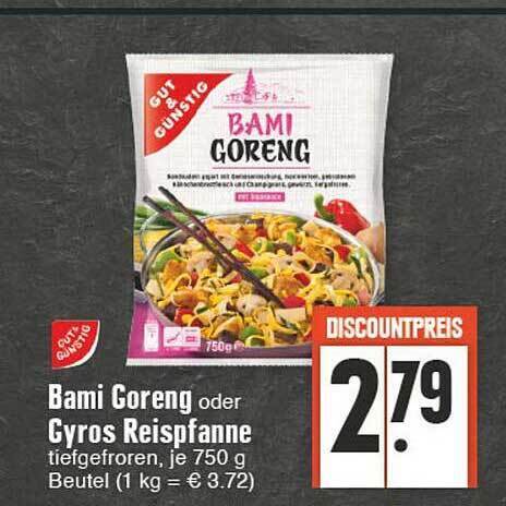 Gut & günstig bami goreng oder gyros reispfanne Angebot bei Edeka
