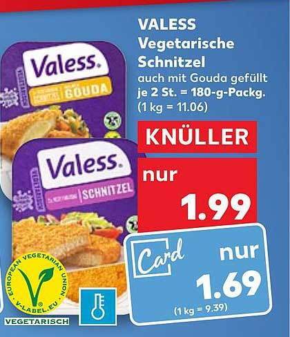 Valess vegetarische schnitzel Angebot bei Kaufland