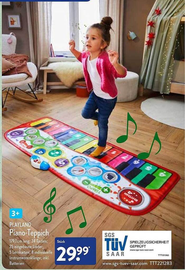 Playland piano-teppich Angebot bei Aldi Nord