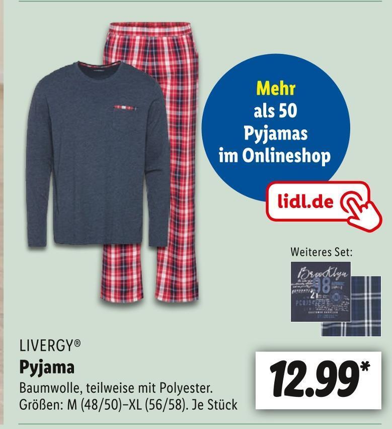 Livergy pyjamas Angebot bei Lidl