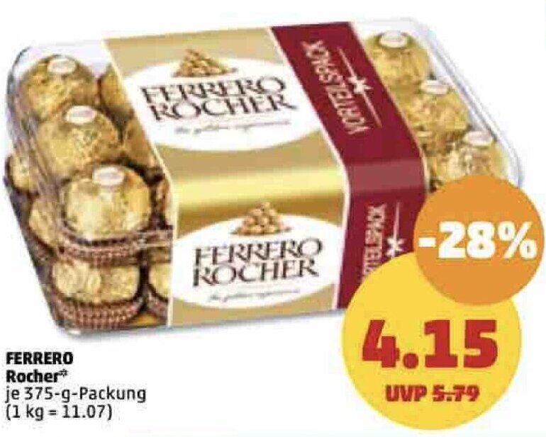Ferrero Rocher 375 g Packung Angebot bei PENNY