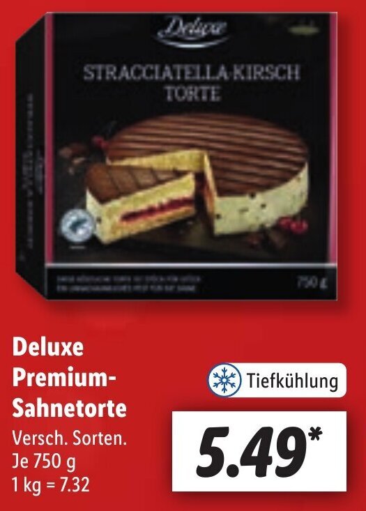 Deluxe Premium Sahnetorte 750 g Angebot bei Lidl