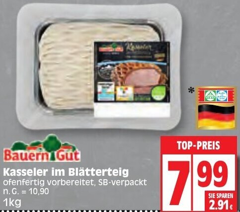 Bauern Gut Kasseler im Blätterteig 1 kg Angebot bei Edeka