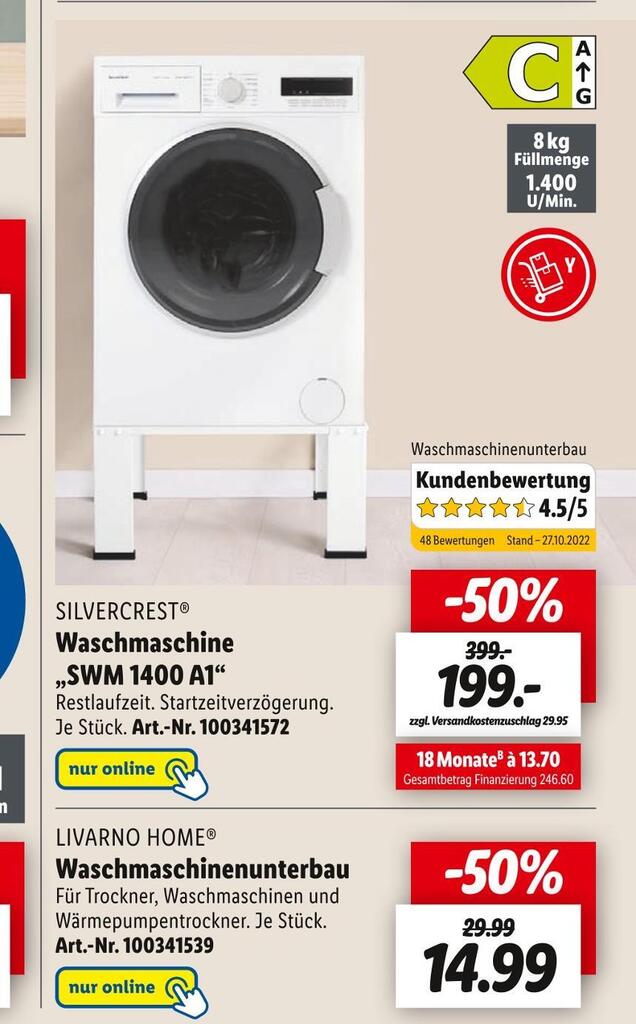 Wunderschãne Silvercrest Waschmaschine Swm 1400 A1 Fotos