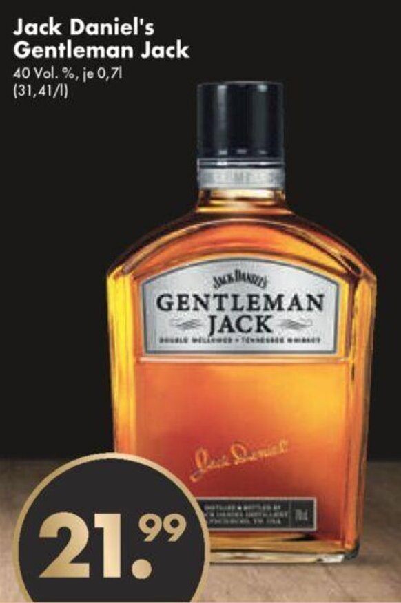 Jack Daniel's Gentleman Jack 0,7L Angebot bei Trink und Spare