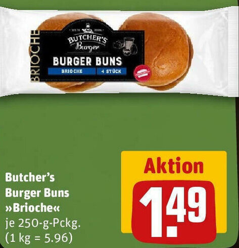 Butcher's Burger Buns Brioche 250 g Pckg. Angebot bei REWE