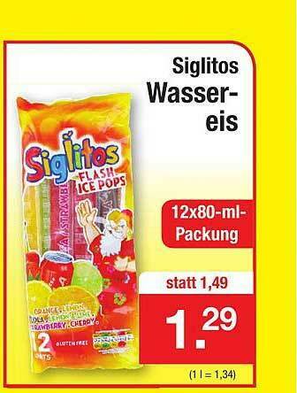 Siglitos Wasser-eis Angebot bei Zimmermann