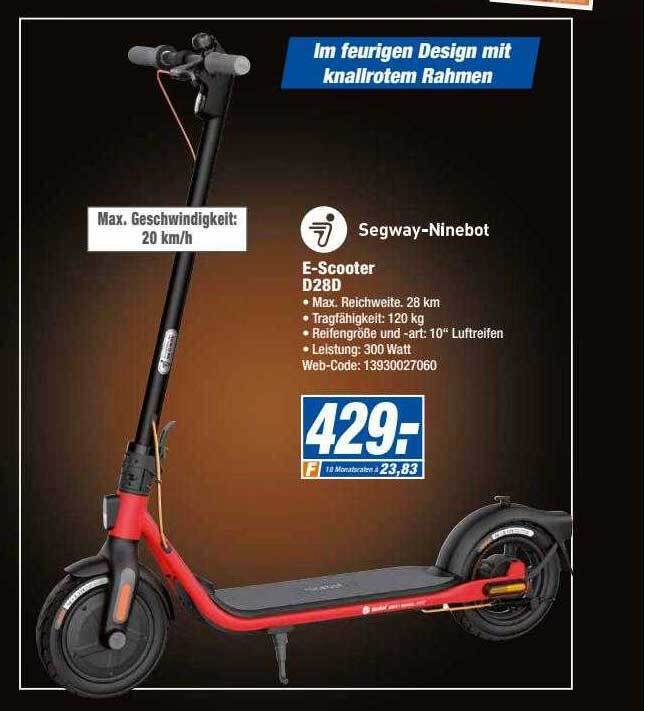 Segway-ninebot e-scooter d28d Angebot bei expert Octomedia