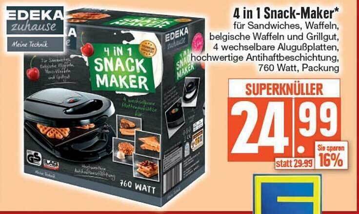 Edeka zuhause 4in1 snack-maker Angebot bei Edeka