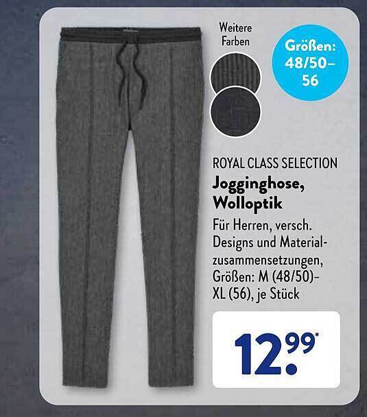 Royal class selection jogginghose, wolloptik Angebot bei Aldi Süd