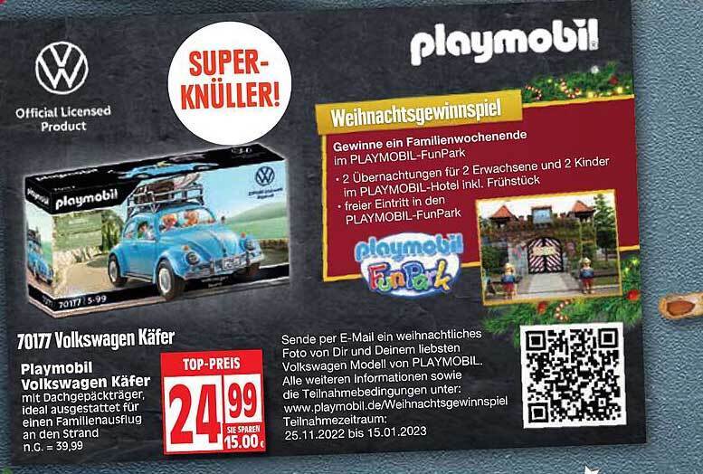 Playmobil 70177 volkswagen käfer Angebot bei Edeka