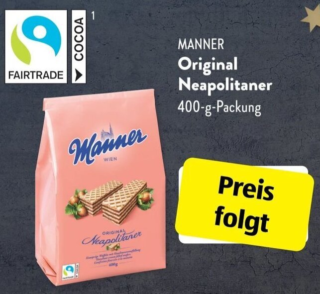 Manner Original Neapolitaner 400 g Packung Angebot bei Aldi Süd