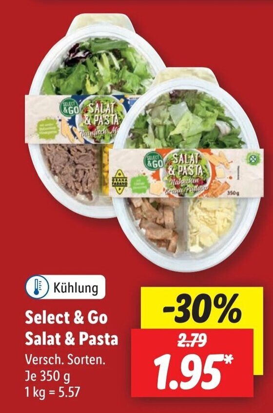Select & Go Salat & Pasta 350 g Angebot bei Lidl