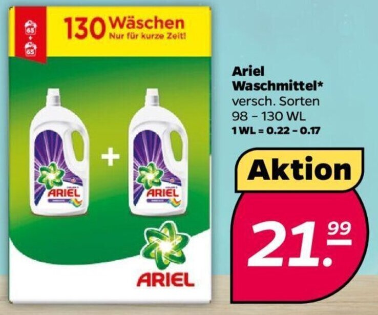 Elegantes Ariel 130 Wäschen Angebot Ebenbild