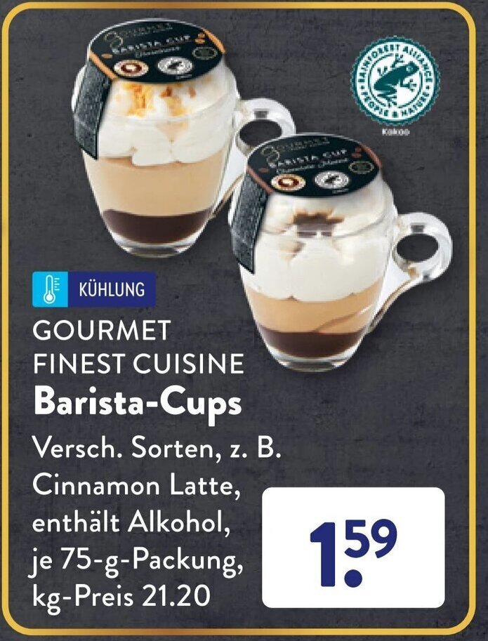 Gourmet Finest Cuisine Barista Cups 75 g Packung Angebot bei Aldi Süd