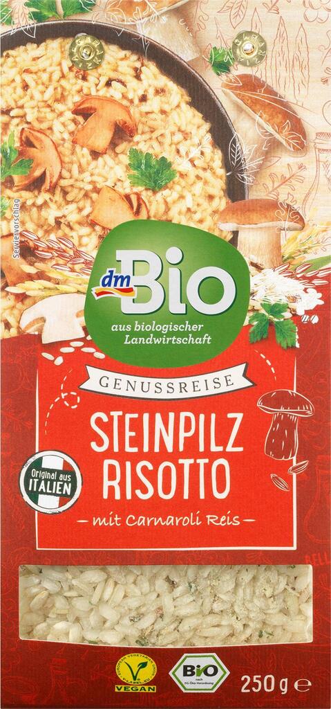 Dmbio fertiggericht, risotto mit steinpilzen Angebot bei dm drogerie