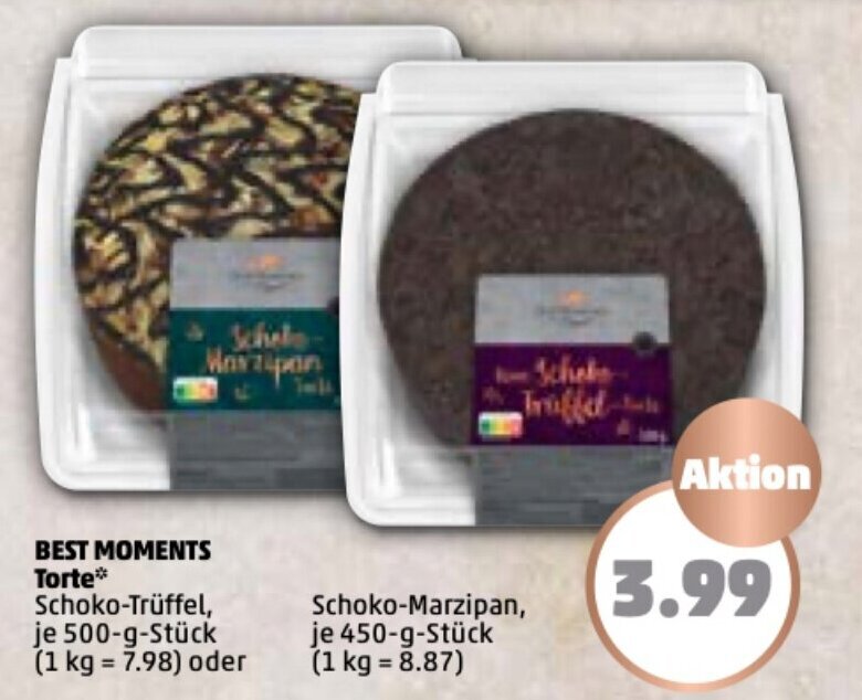 Best Moments Torte 500/450 g Stück Angebot bei PENNY