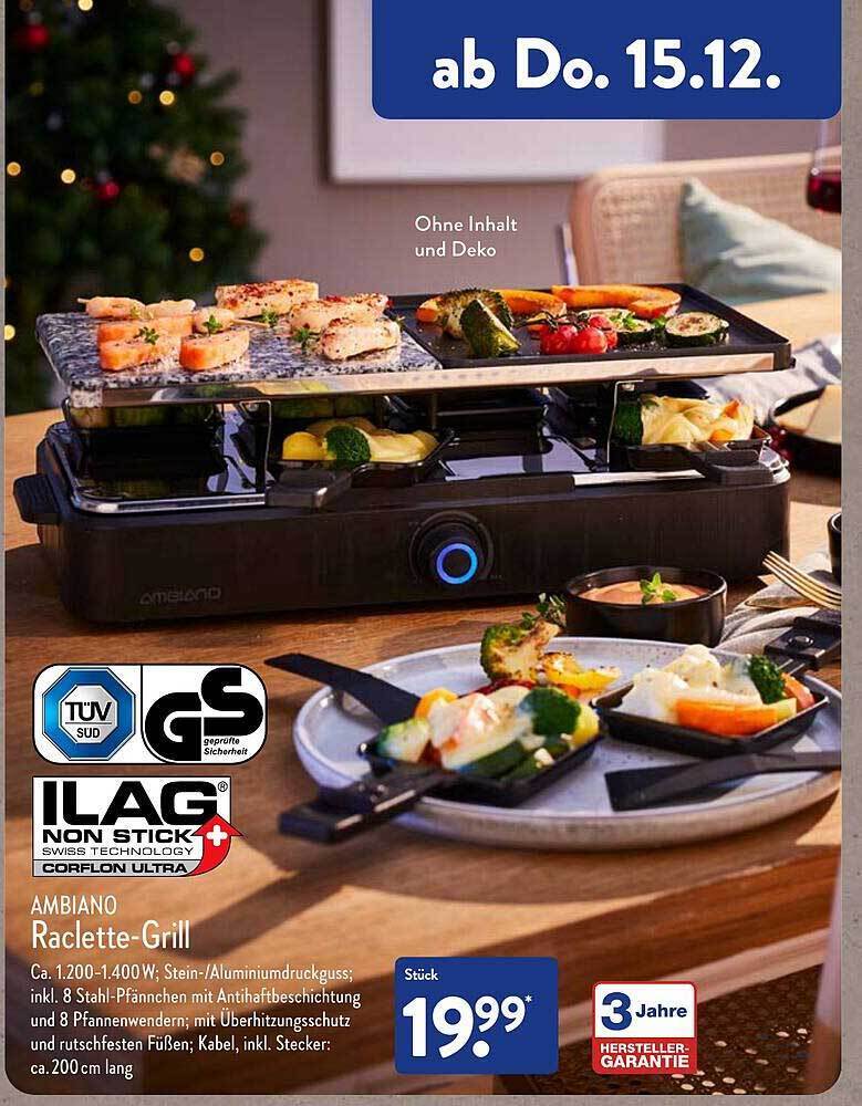Ambiano raclette-grill Angebot bei Aldi Nord