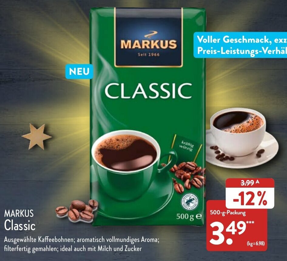Markus Classic 500 g Packung Angebot bei Aldi Nord