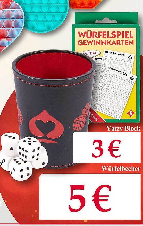 Yatzy block oder würfelbecher Angebot bei Woolworth