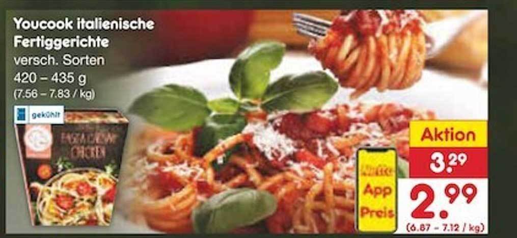 Youcook italienische fertiggerichte Angebot bei Netto Marken-Discount