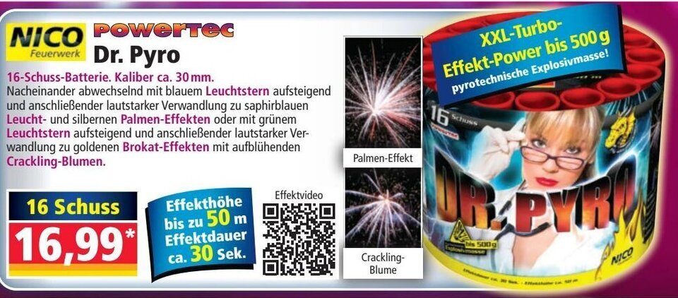 Nico Powertec Dr. Pyro 16 Schuss Angebot bei Norma