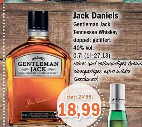 Jack daniels gentleman jack tennessee whiskey doppelt gefiltert Angebot ...