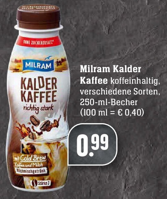 Milram Kalder Kaffee 250ml Angebot bei Edeka