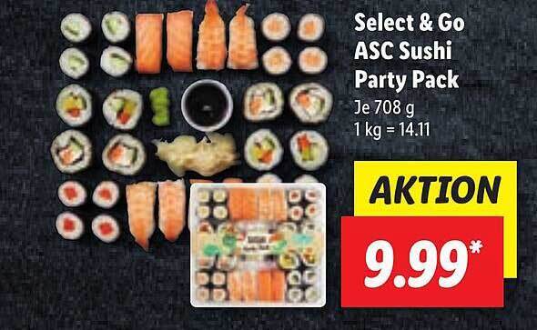 Select & go asc sushi party pack Angebot bei Lidl