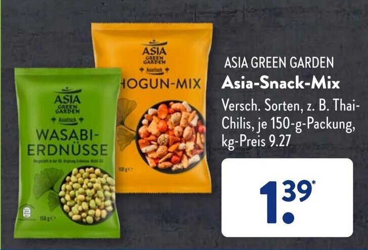 Asia Green Garden Asia Snack Mix 150 g Angebot bei Aldi Süd