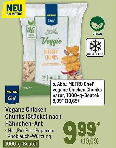 Metro chef vegane chicken chunks nach hähnchen-art Angebot bei METRO